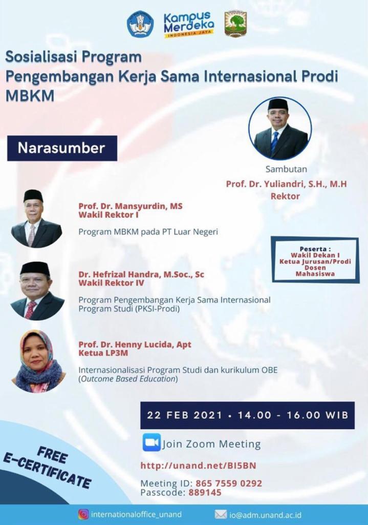 Pamflet Sosialisasi Program PKSI Prodi - Document Repository Universitas Andalas